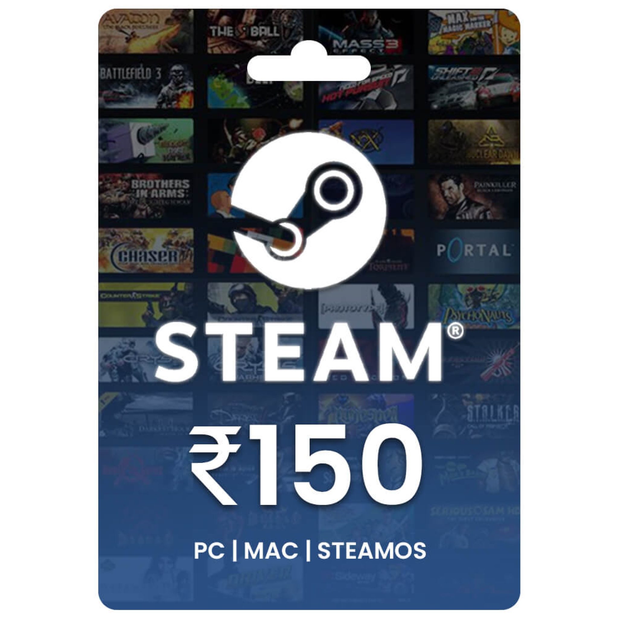 Buy Steam Wallet Gift Card Voucher Rs 150 - Instant Delivery
